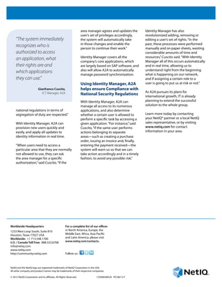 NetIQ Customer Success Story - a2a | PDF | Computer Software and Applications | Computing