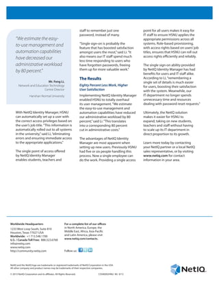 NetIQ Identity Manager Unites Hanshan Normal University | PDF ...