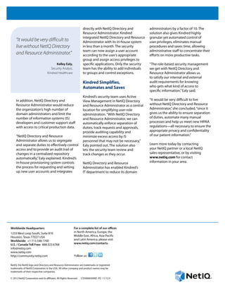 NetIQ Directory & Resource Administrator Helps Kindred Healthcare Achieve Compliance | PDF