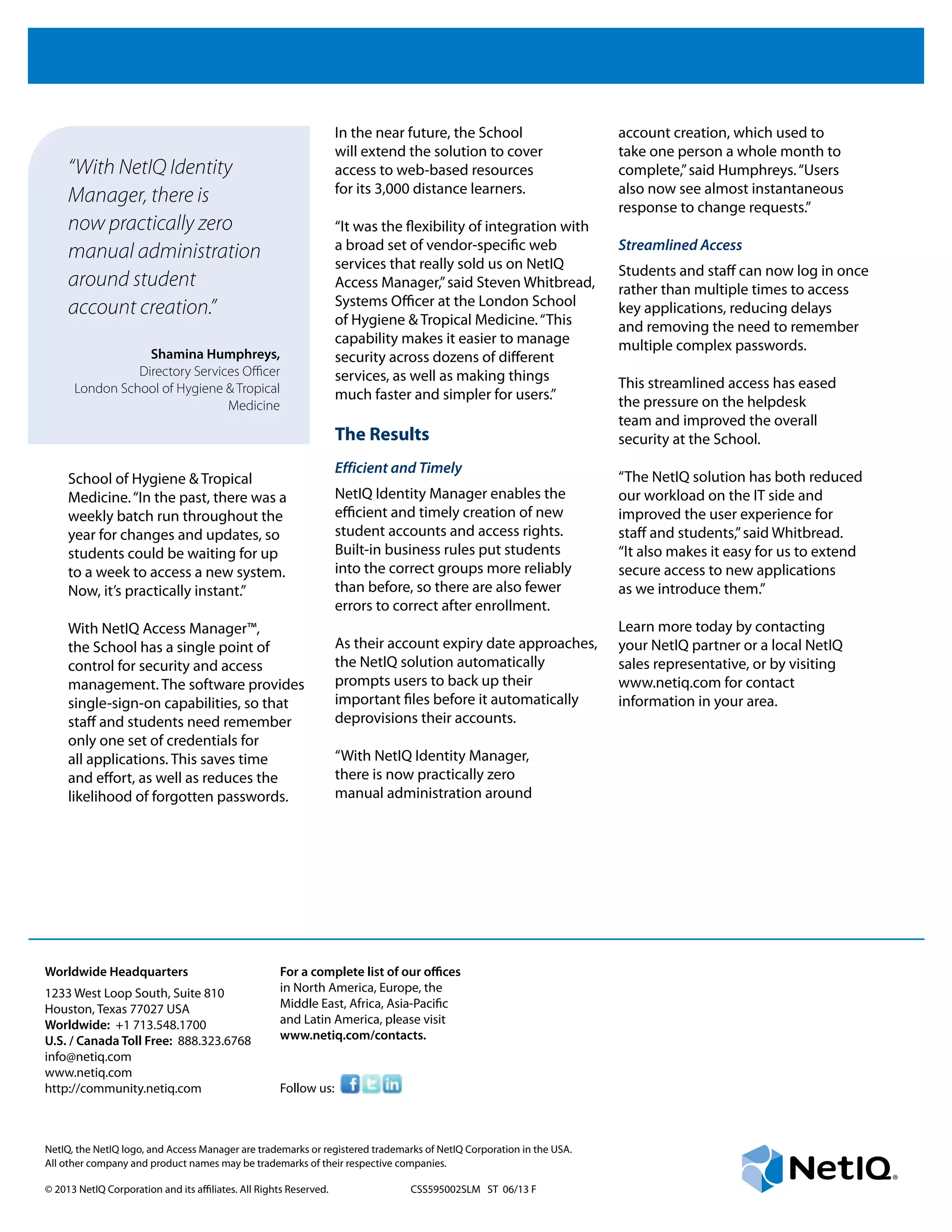 The London School of Hygiene & Tropical Medicine Accelerates and ...