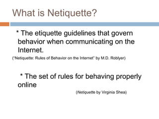 Netiquette & Internet Safety | PPTX | Internet Safety | Parenting
