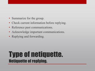 Netiquette | PPTX