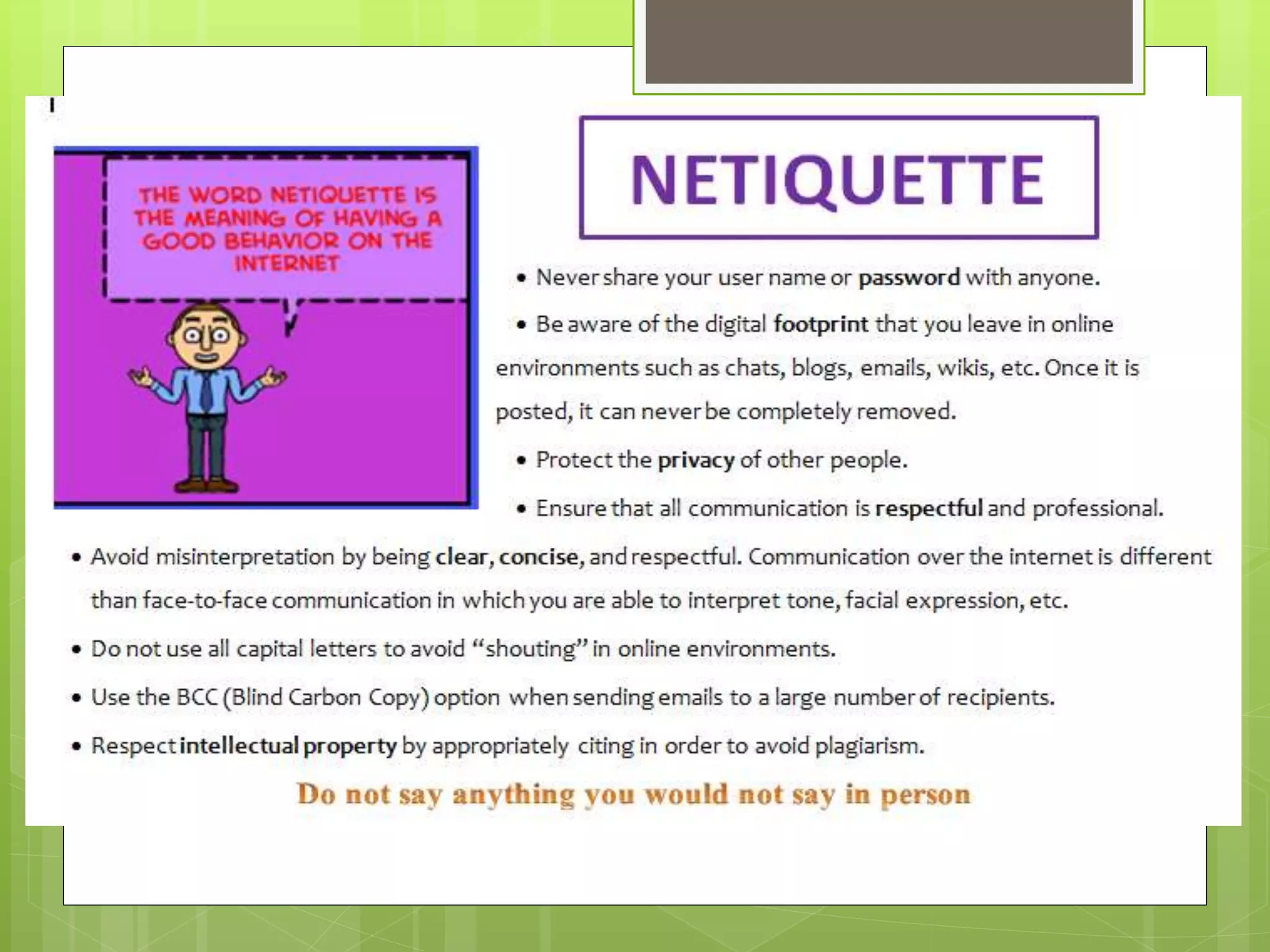 Netiquette | PPTX
