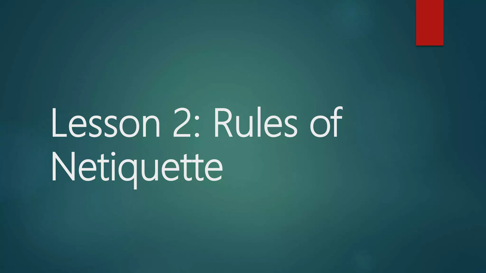 Netiquette on using internet | PPTX