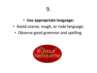 Netiquette | PPTX | Technology & Computing