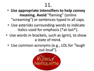 Netiquette | PPTX | Technology & Computing