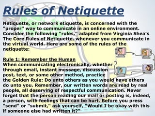 Netiquette | PPTX