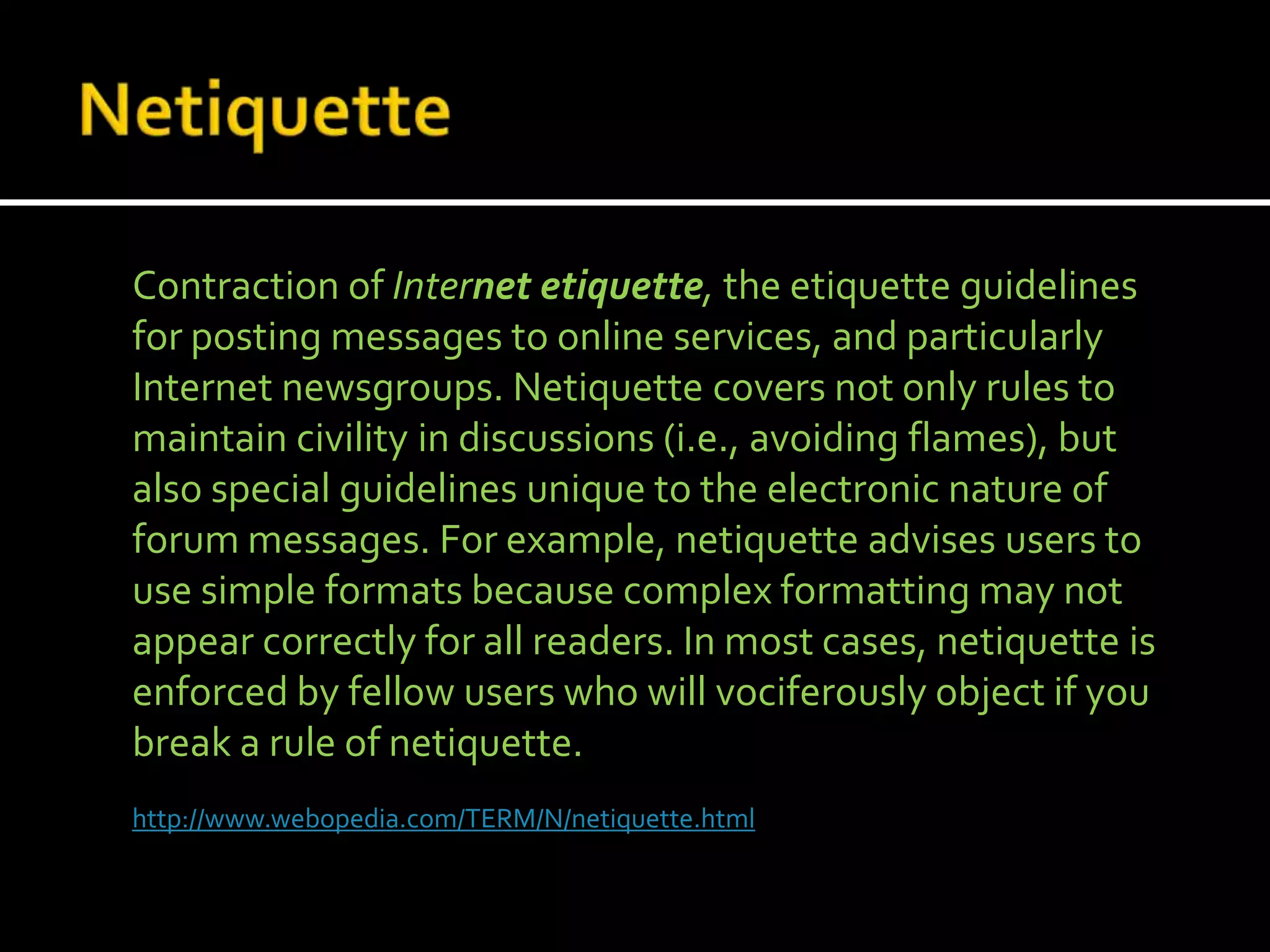 Netiquette | PPTX