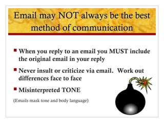 Netiquettes - Beware of what your do on Emails | PPT