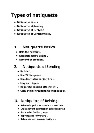 Netiquette | PDF