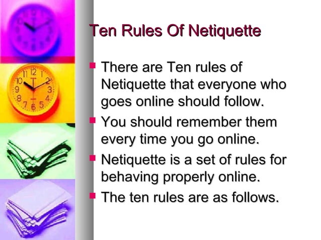 INTERNET ETIQUETTE AND NETIQUETTE | PPT | Email | Internet