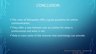 Netiquette | PPTX