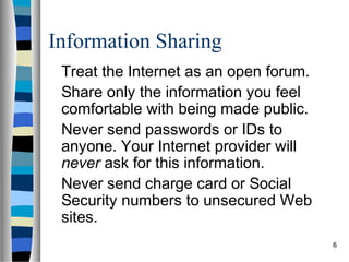 Netiquette and safety | PPT | Email | Internet