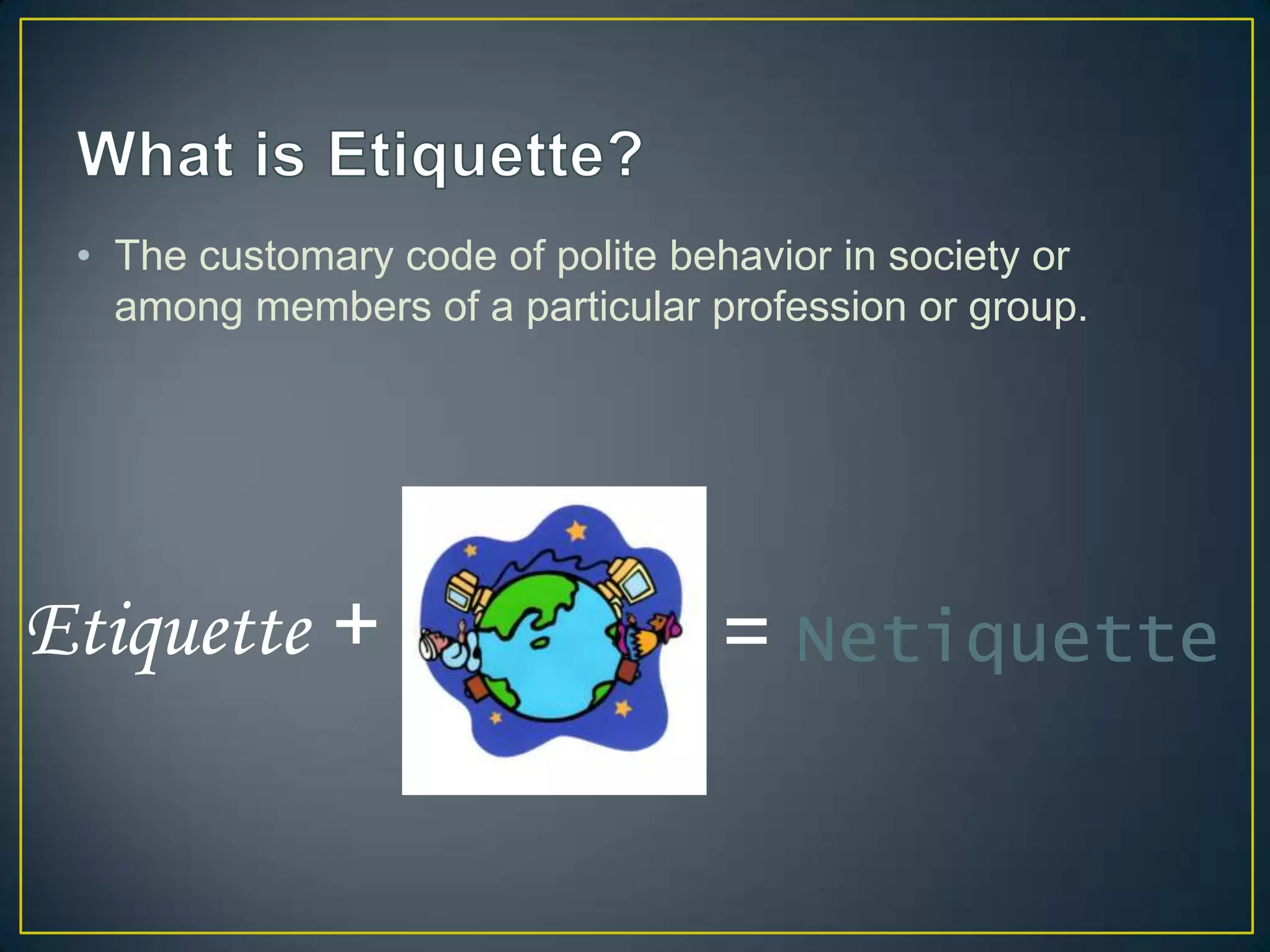 Netiquette and Collective Intelligence | PPTX