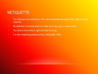 Netiquette, Copyright, and Plagiarism | PPTX | Law