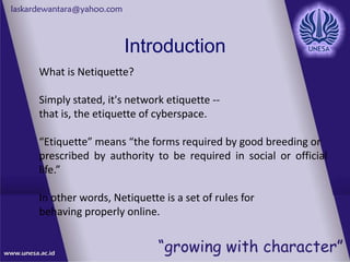 Netiquette mine | PPTX