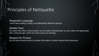 netiquettes and respectful online communication | PPTX