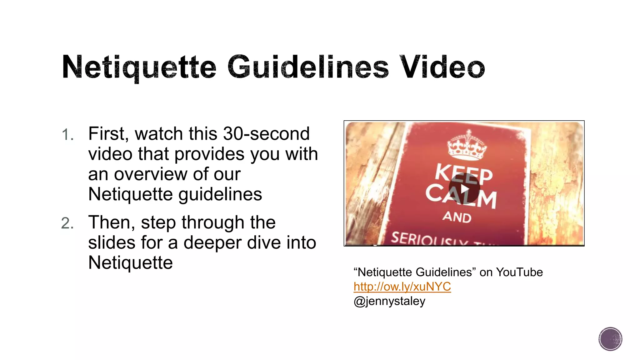 Netiquette Guidelines | PPT
