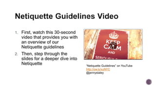 Netiquette Guidelines | PPTX | Online Education | Education