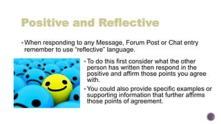 Netiquette Guidelines | PPTX | Online Education | Education