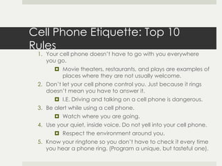 Netiquette & telephone etiquette | PPTX