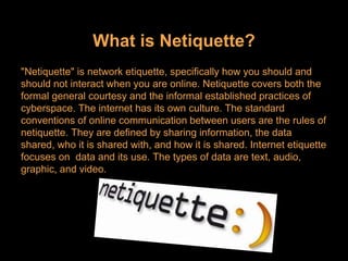Netiquette Wiki Presentation | PPTX | Web Conferencing | Computer ...