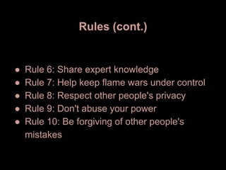 Netiquette Wiki Presentation | PPTX | Web Conferencing | Computer ...