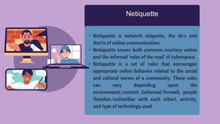 Netizenship and Netiqutte in Online Communities.pptx