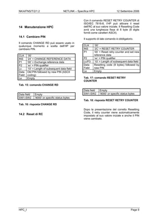 Netlink specifiche hpc_it_v1.2 | PDF
