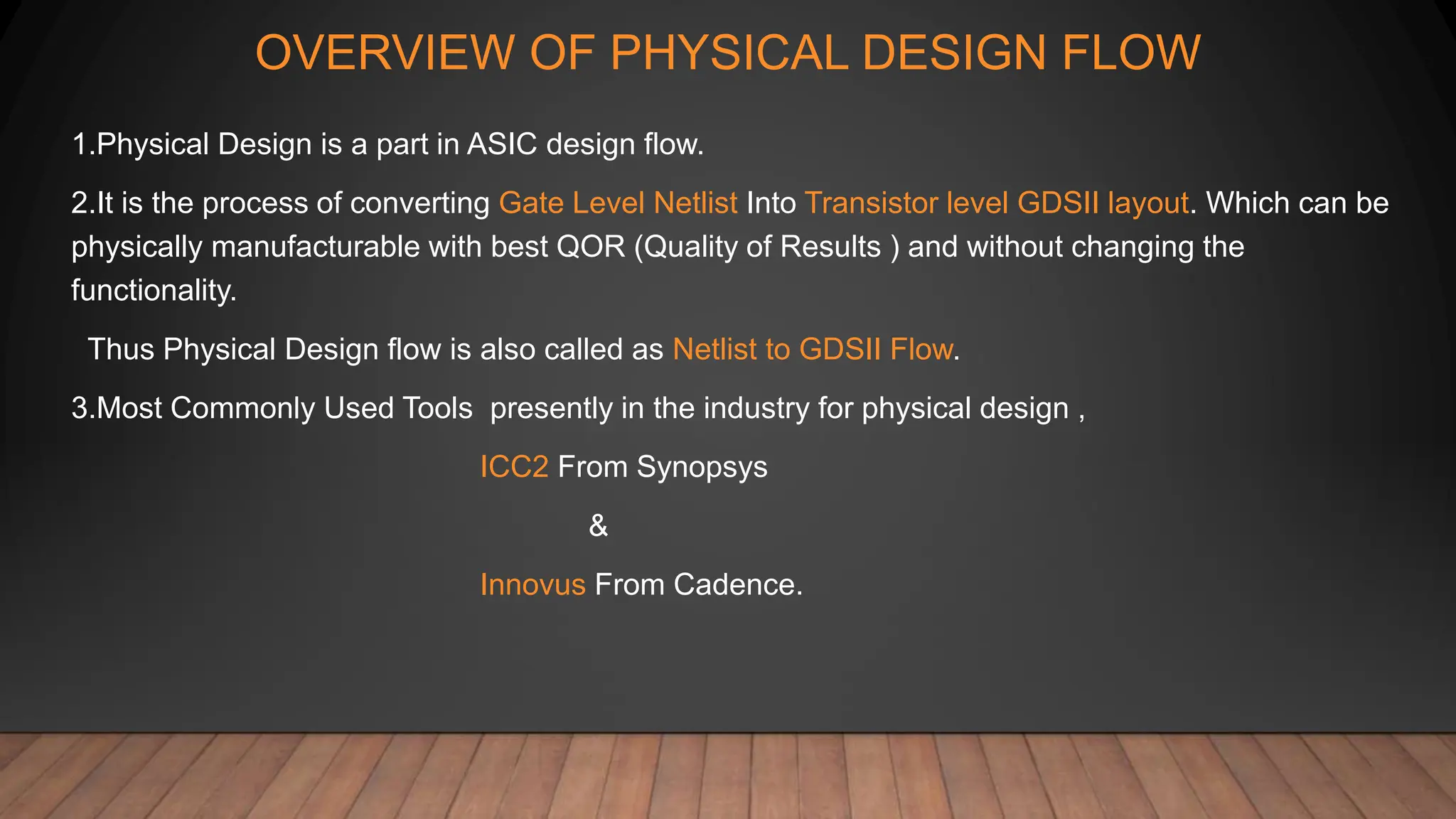 Netlist to GDSII flow new.pptx physical design full info | PPTX