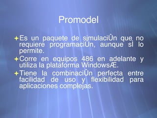 NetLogo y Promodel | PPT