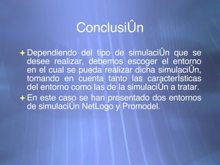NetLogo y Promodel | PPT