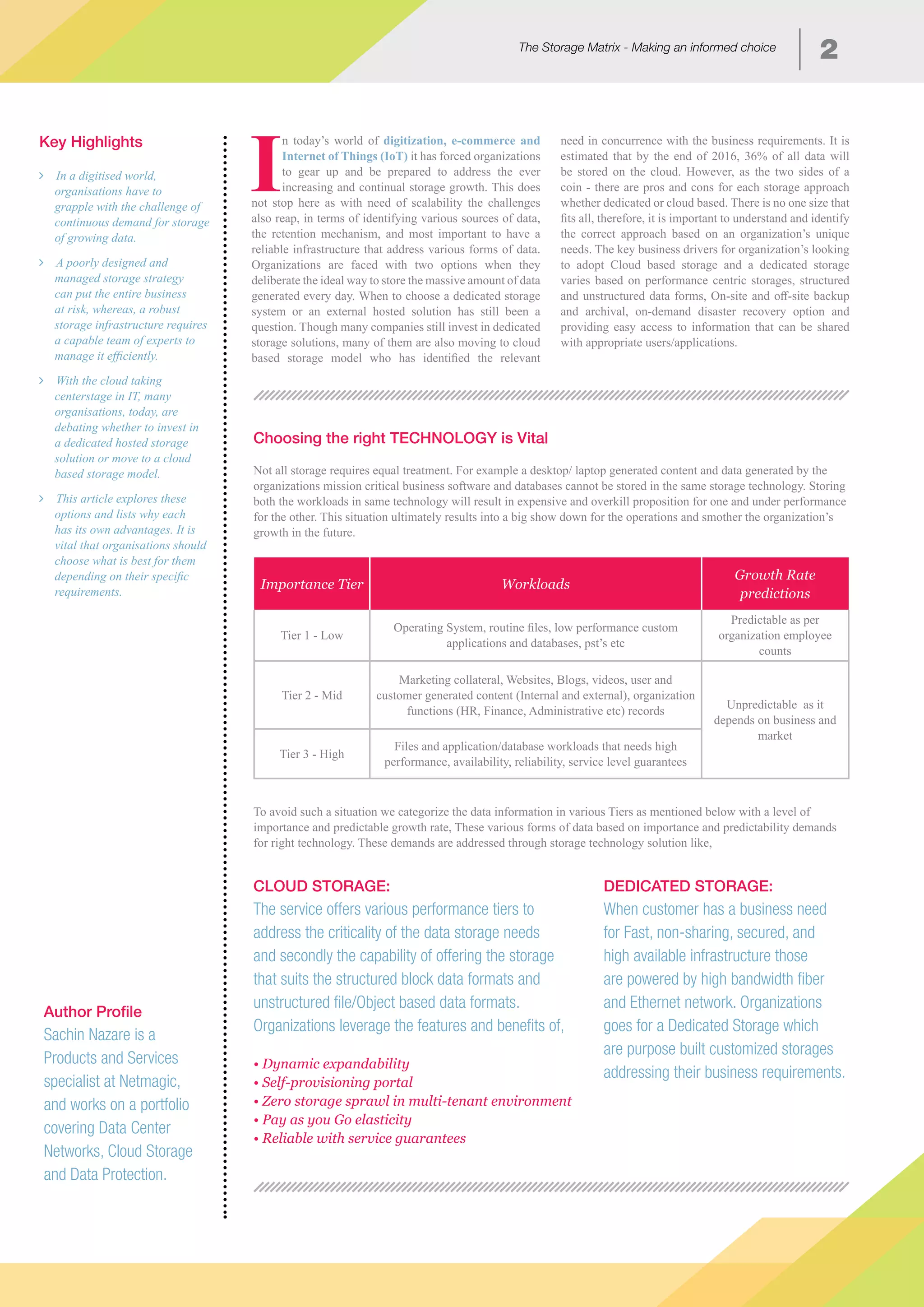 Netmagic the-storage-matrix | PDF