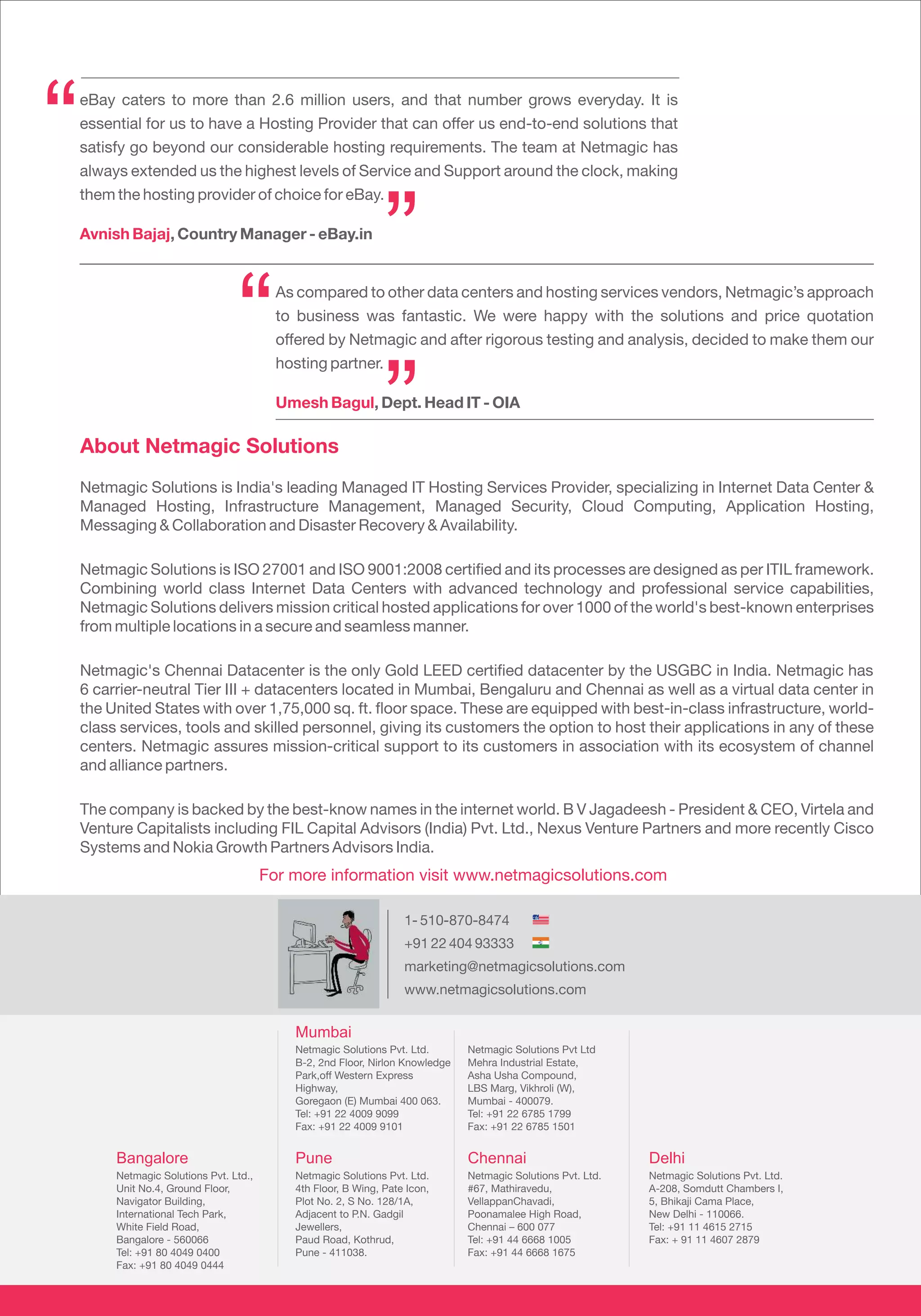 Netmagic Profile & Services Overview | PDF