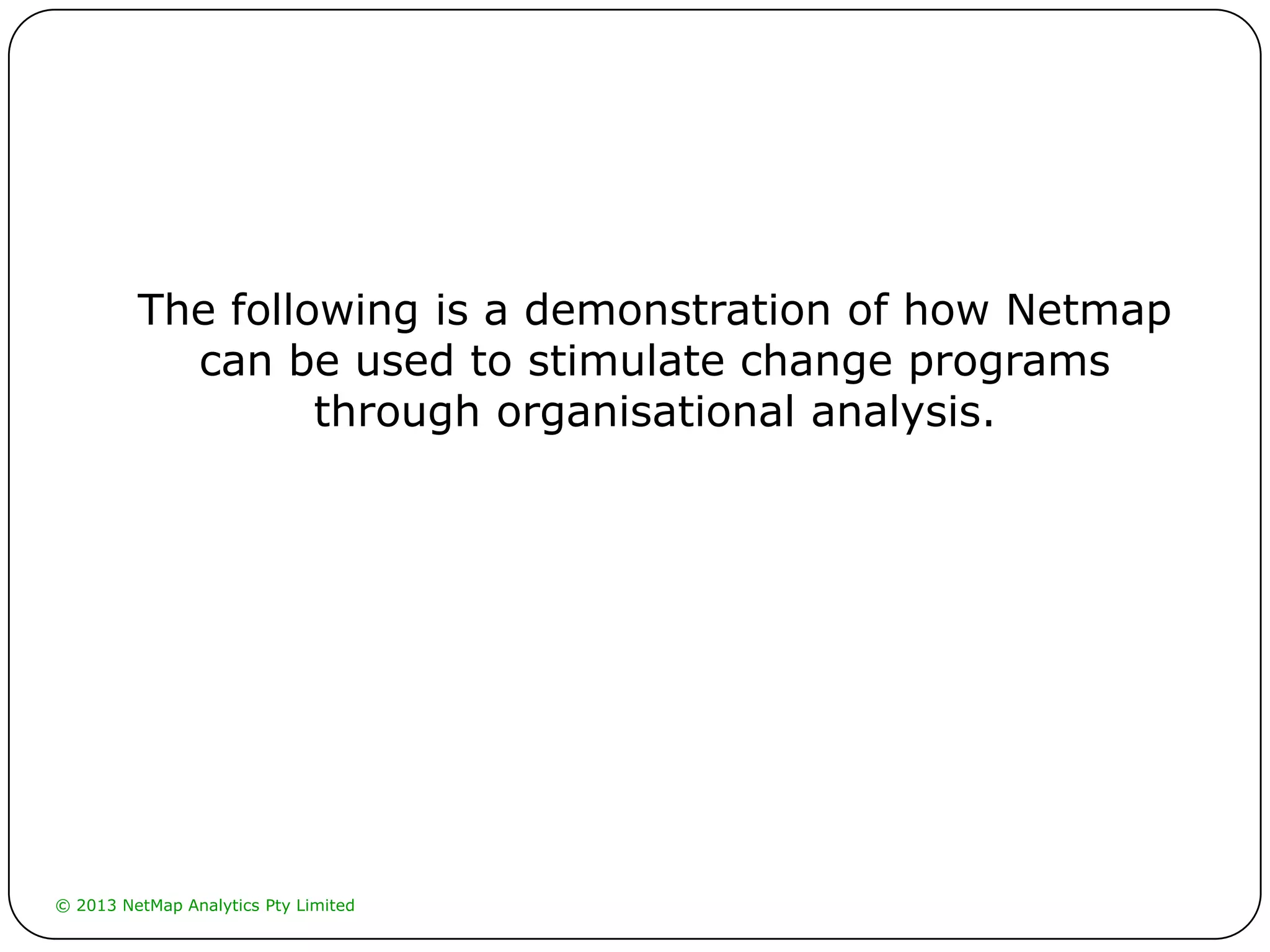 NetMap for Organisational Analysis and Restructuring | PPTX