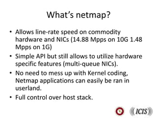 Netmap presentation | PPTX | Computer Networking | Computing