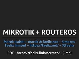 MikroTik & RouterOS | PDF