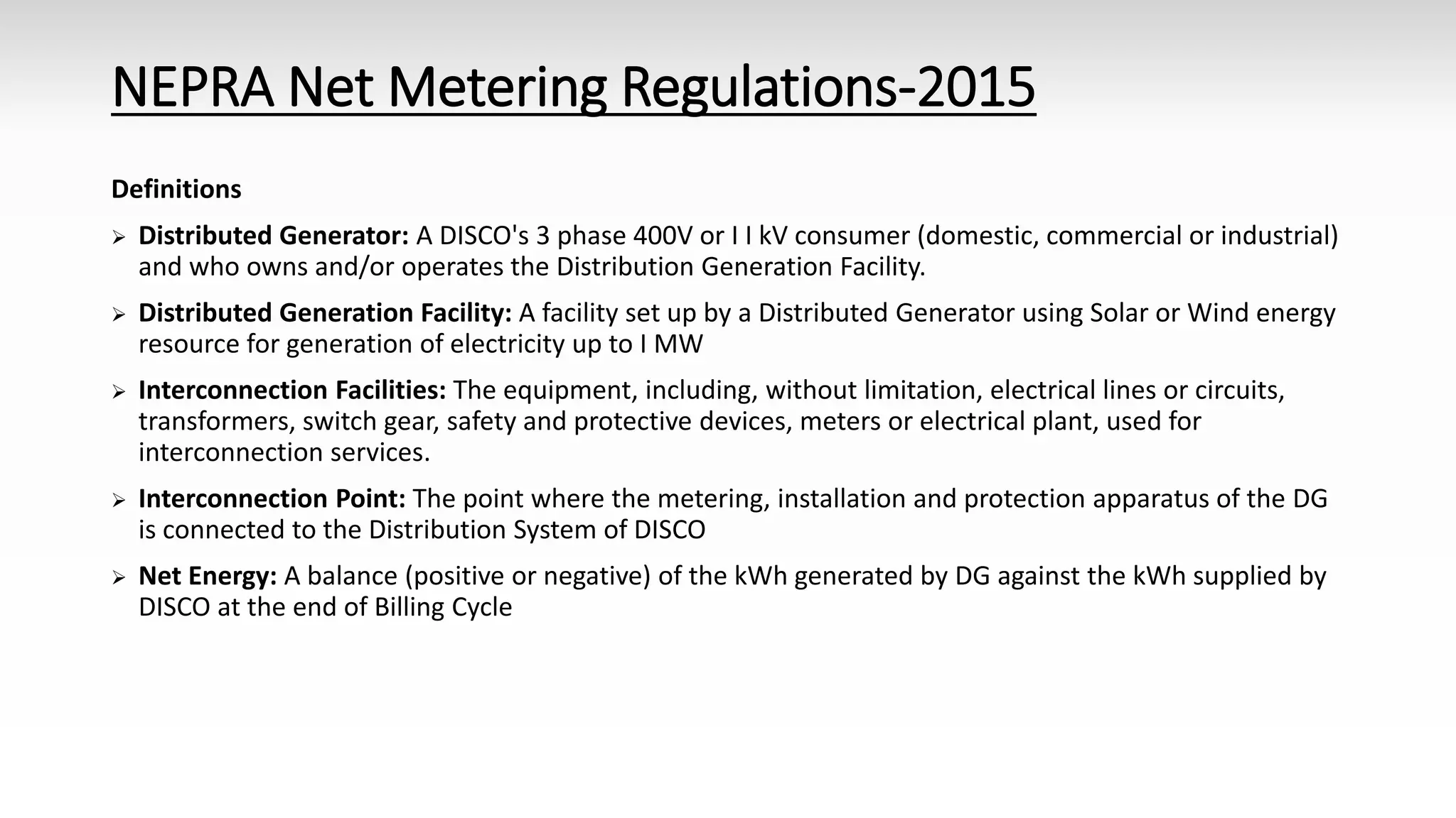 Net Metering-NEPRA & DISCOS Rules/Regulations and Procedure | PPTX