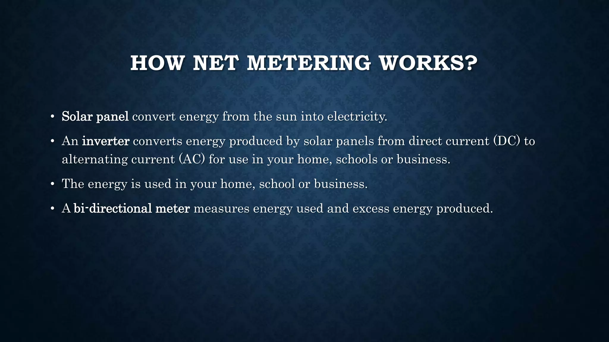 Net metering ppt | PPTX