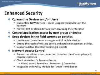 Net Motion Mobility Overview - Field Service | PPT