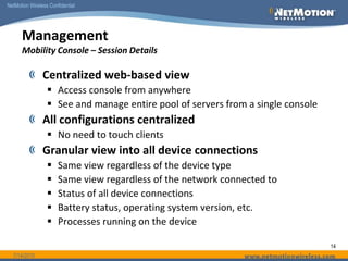 Net Motion Mobility Overview - Field Service | PPT
