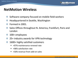 Net Motion Mobility Overview - Field Service | PPT