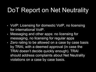 Network Neutrality - Training Presentation for Indictee Scientists at C-DAC, NOIDA | PPTX ...