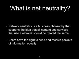 Network Neutrality - Training Presentation for Indictee Scientists at C-DAC, NOIDA | PPTX ...