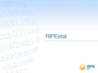 RIPE NCC Measurements Tools | PPT