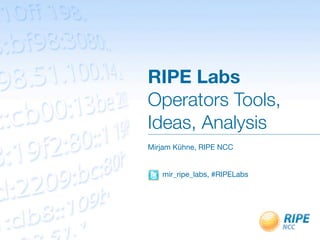 RIPE NCC Measurements Tools | PPT