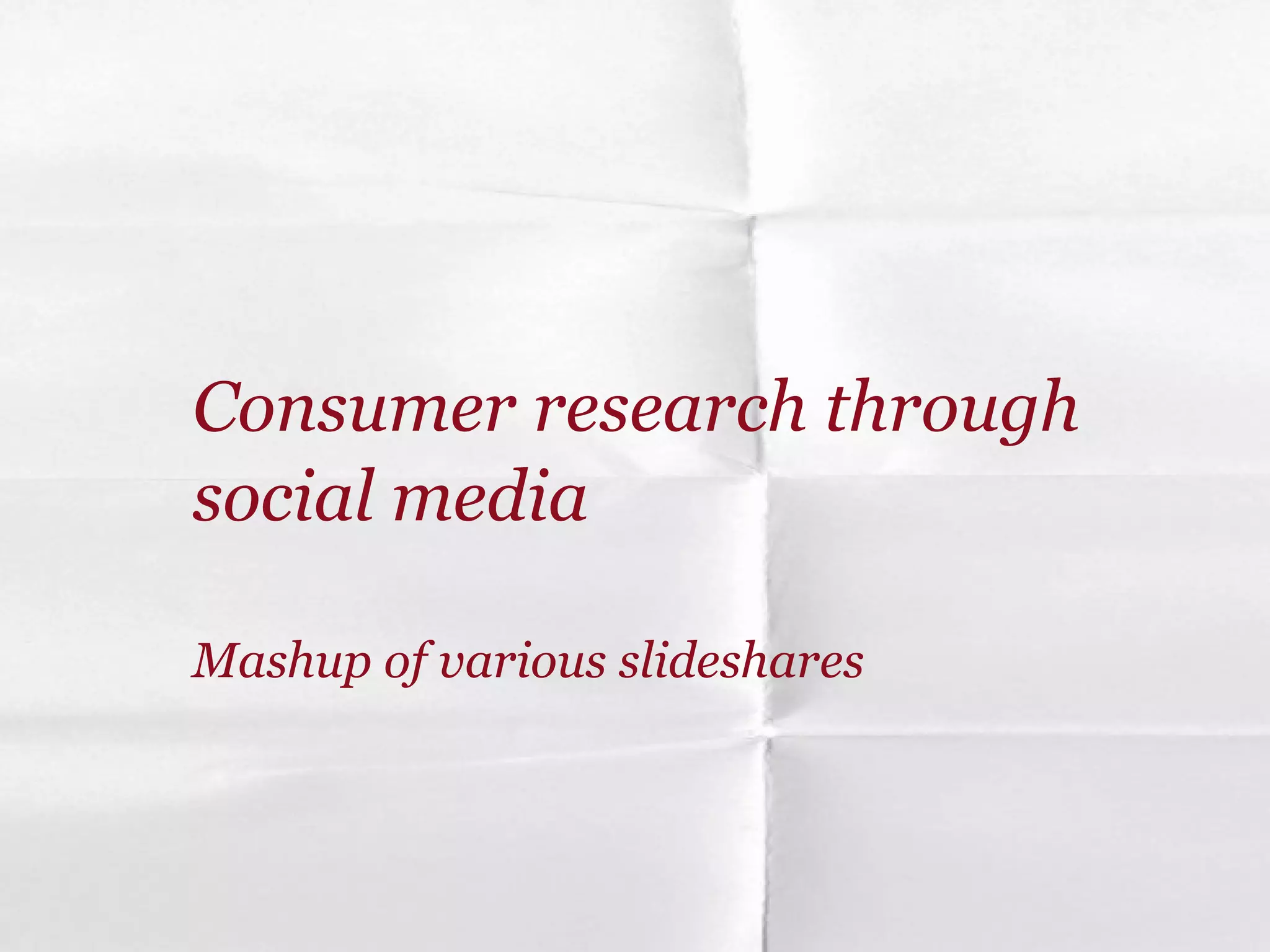 What is social media research (Netnography + insight communities) | PPT