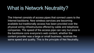 Network Neutrality | PPTX
