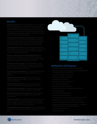 NetNumber HSS/HLR for Public Safety Networks | PDF