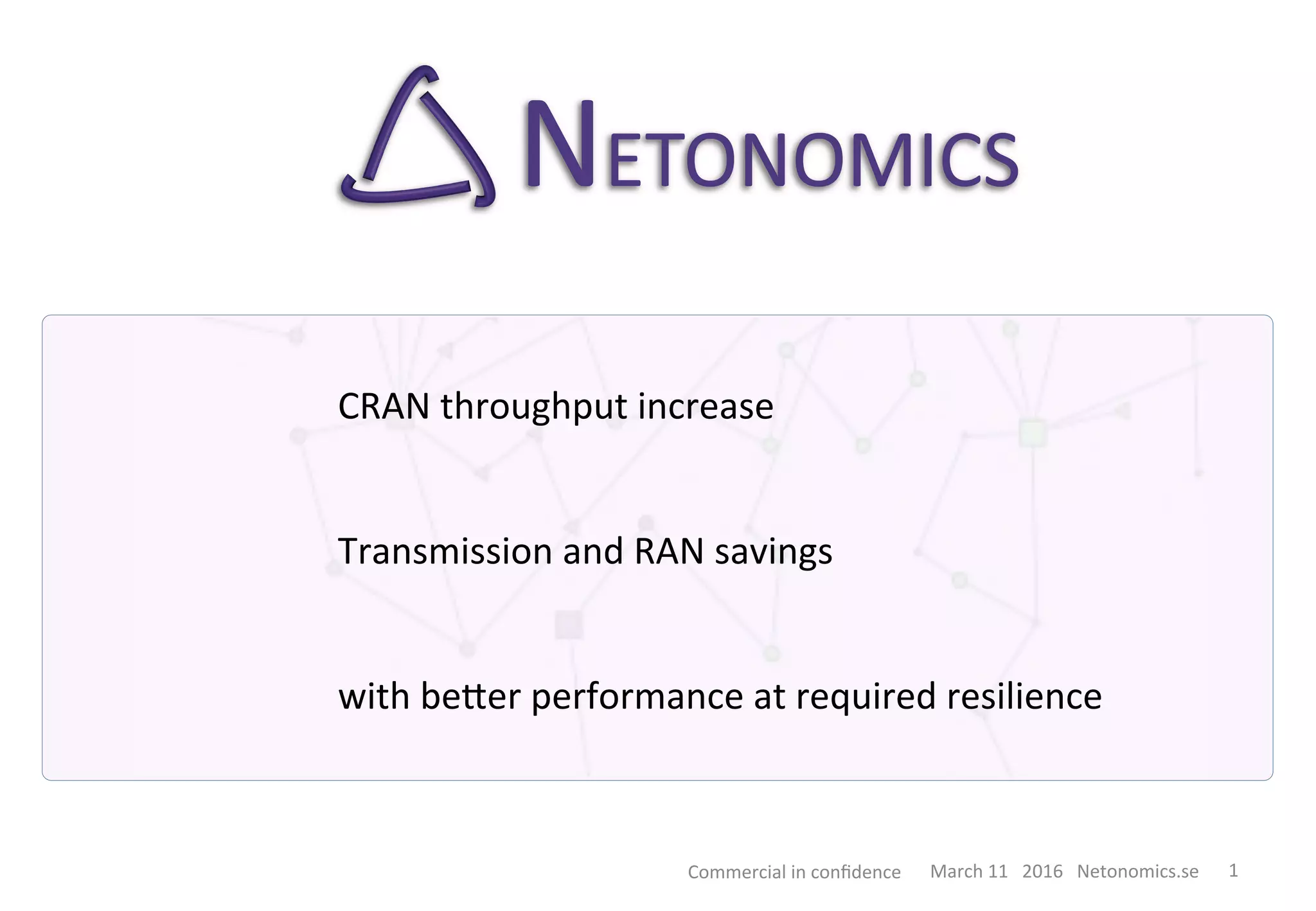 How to optimize a telecom network close to perfection and at the same time make substantial ...